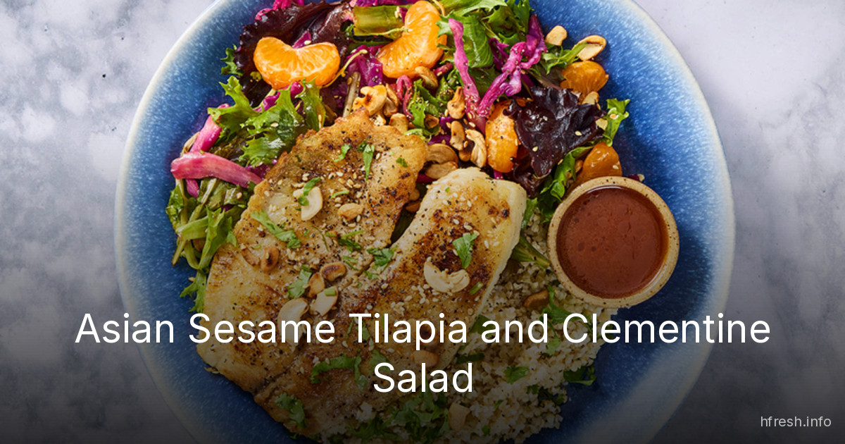 Choix du nutritionniste : Tilapia au sésame façon asiatique et sauce au ...