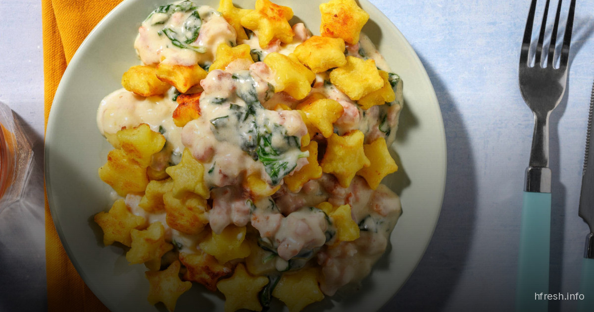 Funkel funkel: Sterntaler-Gnocchi in Speck-Rahm-Soße · HelloFresh Datenbank