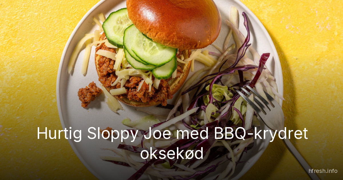 Hurtig Sloppy Joe med BBQ-krydret oksekød · HelloFresh Database