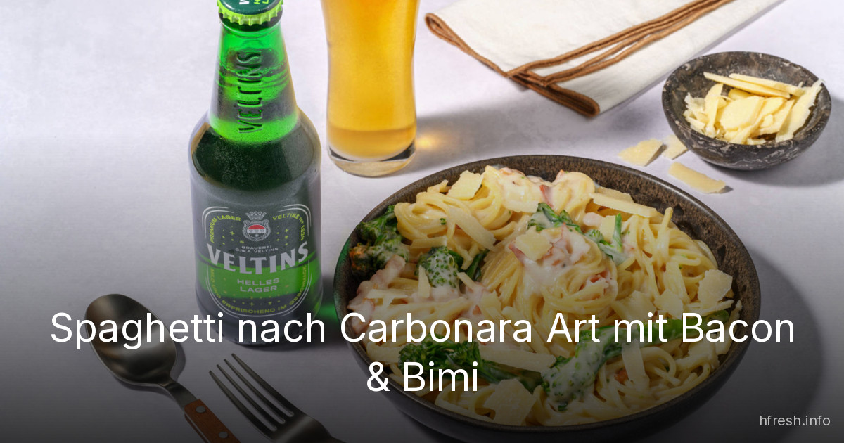 Spaghetti nach Carbonara Art mit Bacon & Bimi · HelloFresh Datenbank