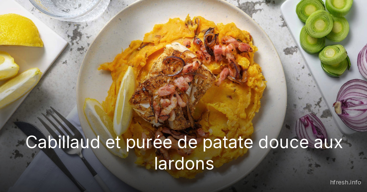 Kabeljauw met zoete-aardappelpuree en spekjes · HelloFresh Database
